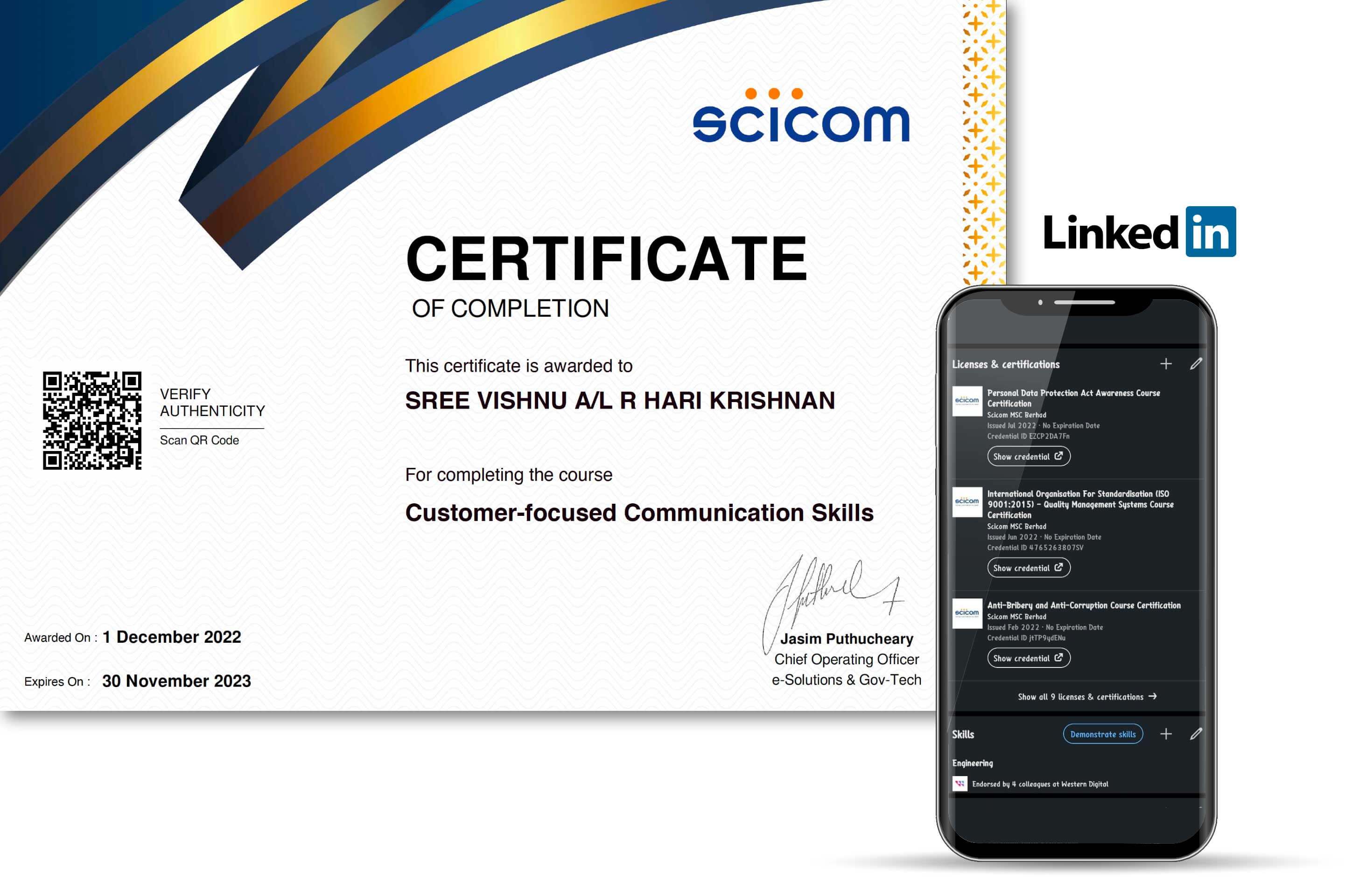 Scicom Academy e-LMS: Our Certifications